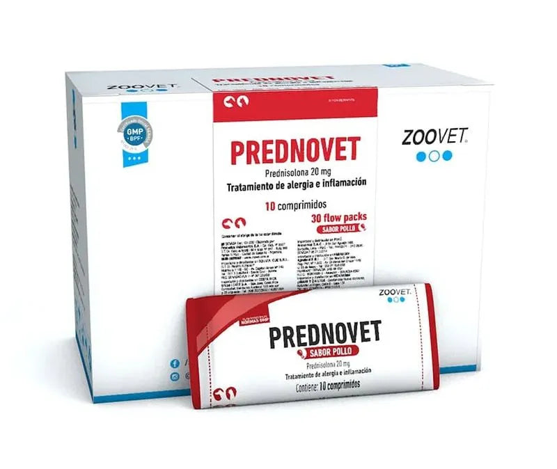 PREDNOVET 20 MG - BLISTER X 10 PASTILLAS – miaugatospetshop